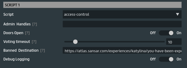 Access Control | Sansar Runtime Resources