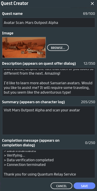 Quest Design | Sansar Runtime Resources